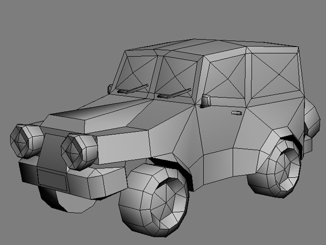 3d funny jeep model