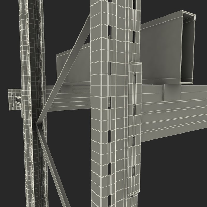 warehouse racks v2 3d max