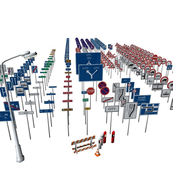 3D traffic sign - TurboSquid 1296960