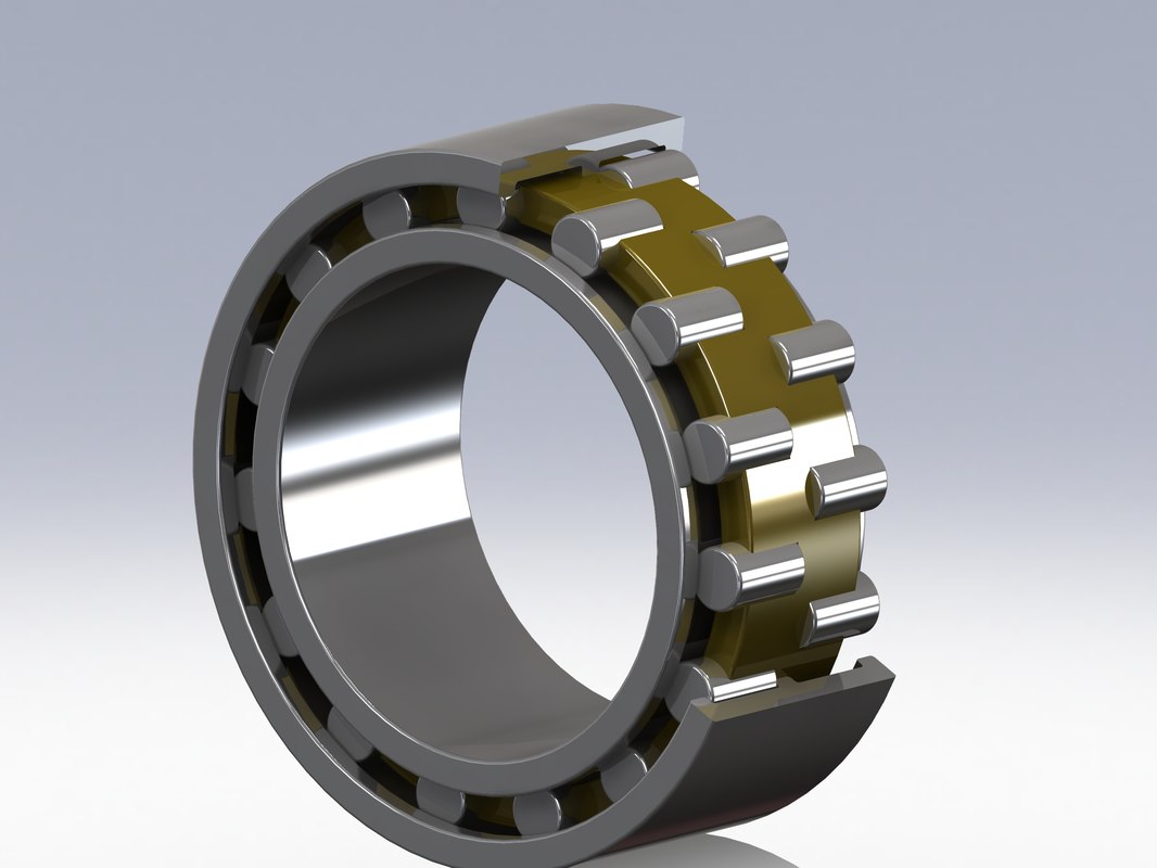 3ds max double row cylinder bearing