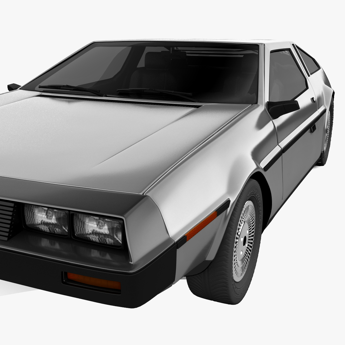 delorean dmc 12 3d obj
