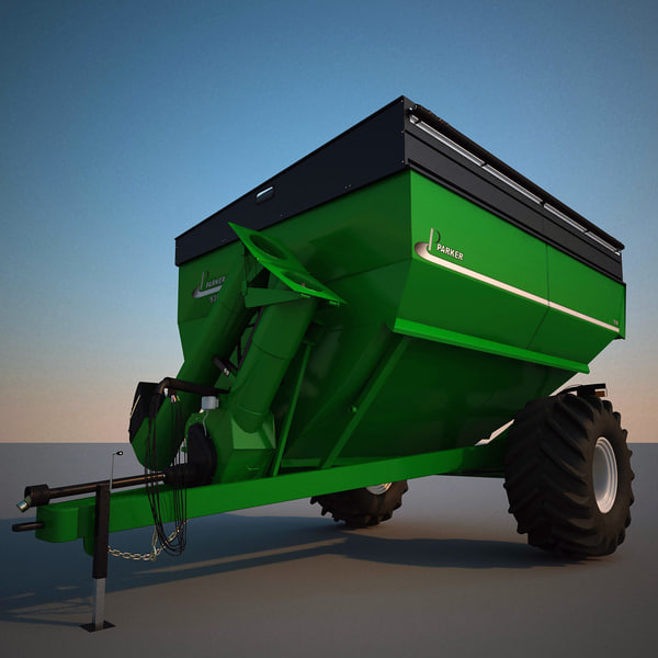 farm grain cart parker 3d model