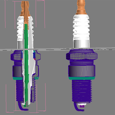 3d spark plugs model
