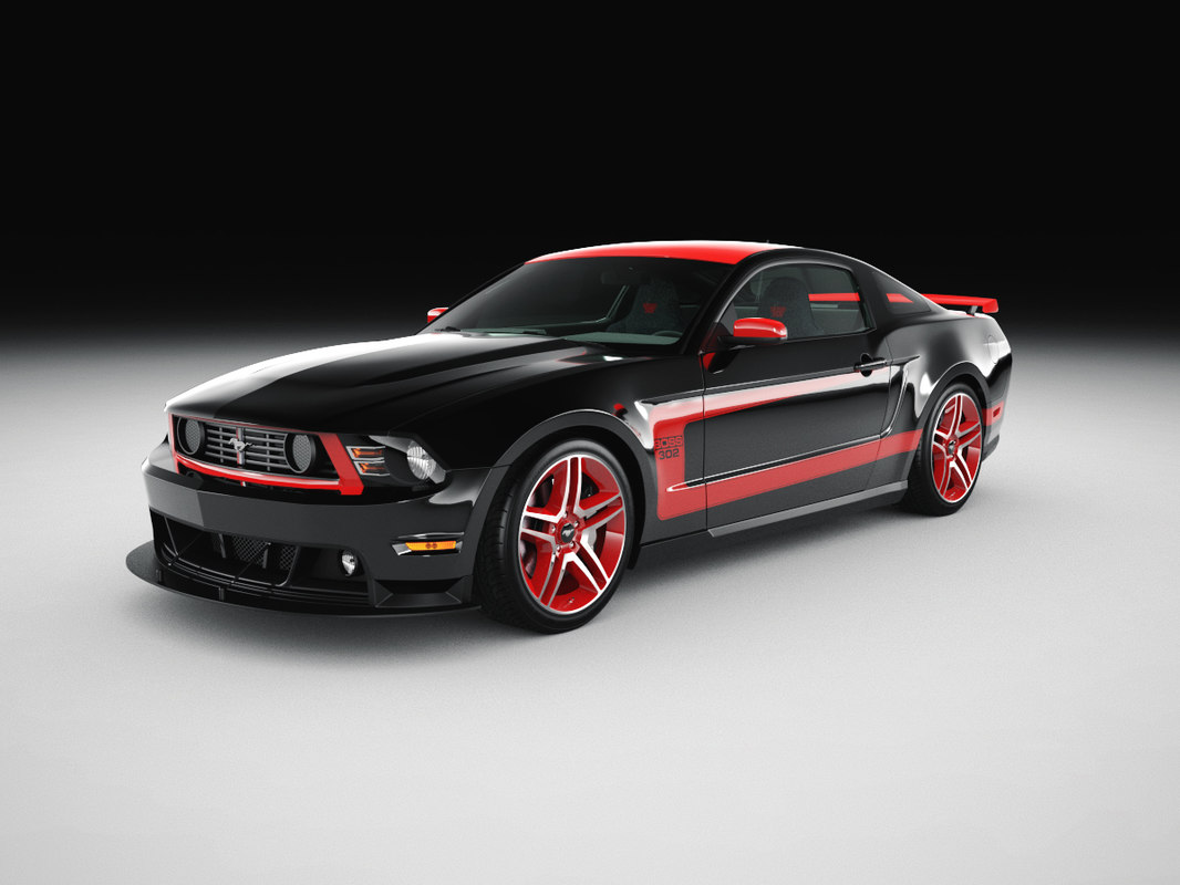 3d 2012 mustang boss 302 model