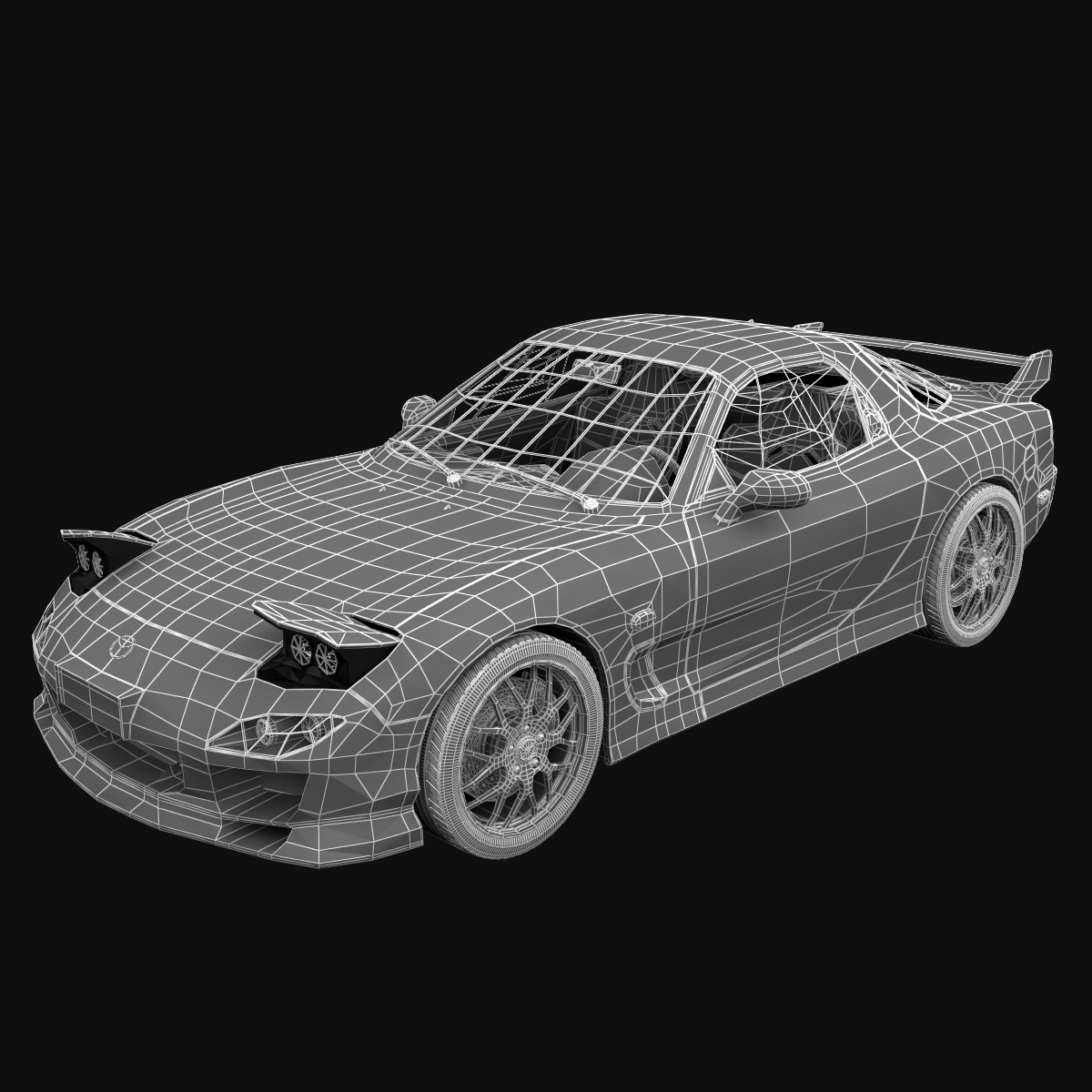 3ds max realistic mazda rx7