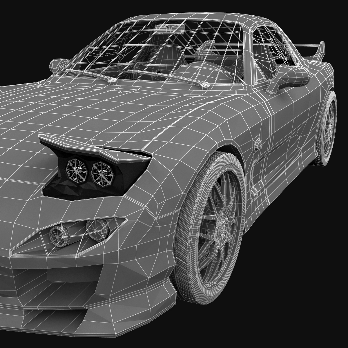 3ds max realistic mazda rx7