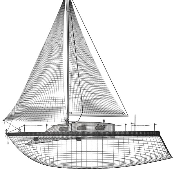 sailing boat 3d model