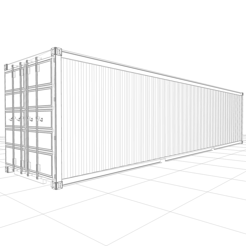 shipping container 3d 3ds