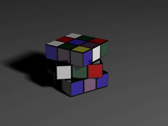 3d cube model