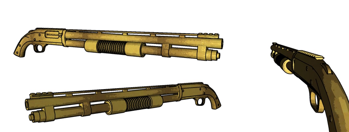 mossberg m590 tactical c4d
