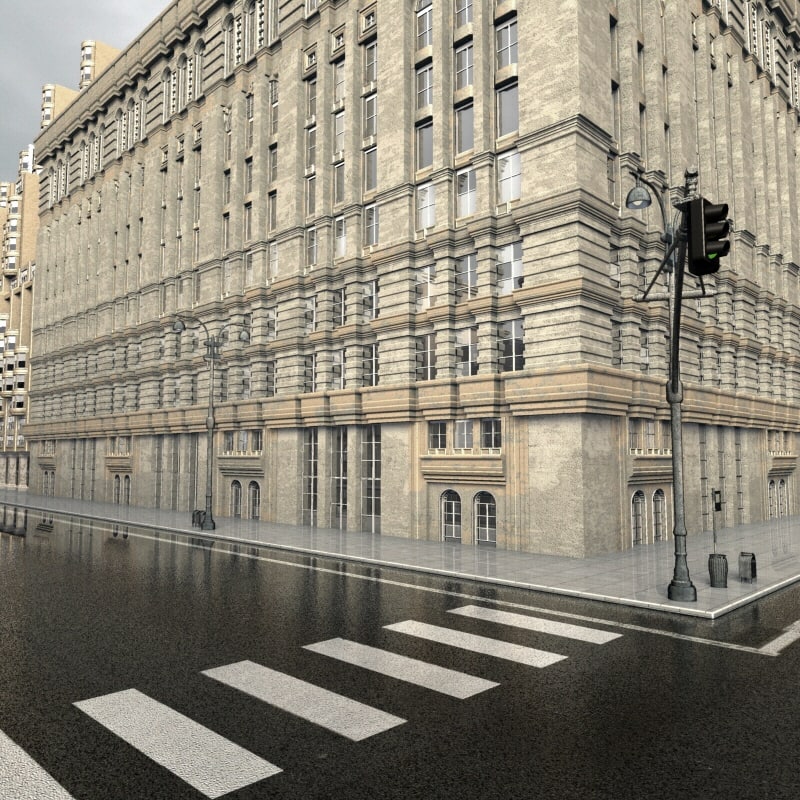 street buildings 3d max