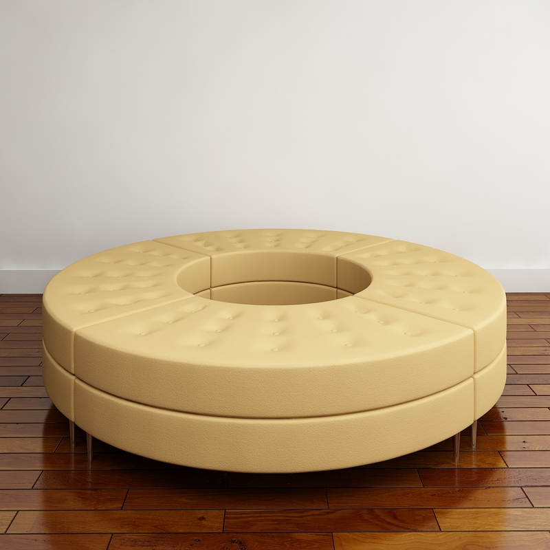 curved modular seating chairs 3d 3ds