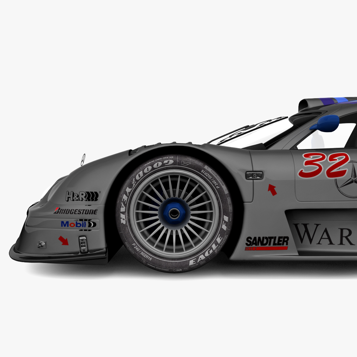 3d model mercedes clk gtr