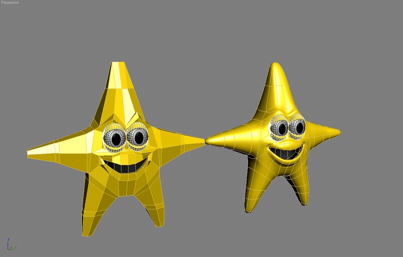 character cartoon star 3d model