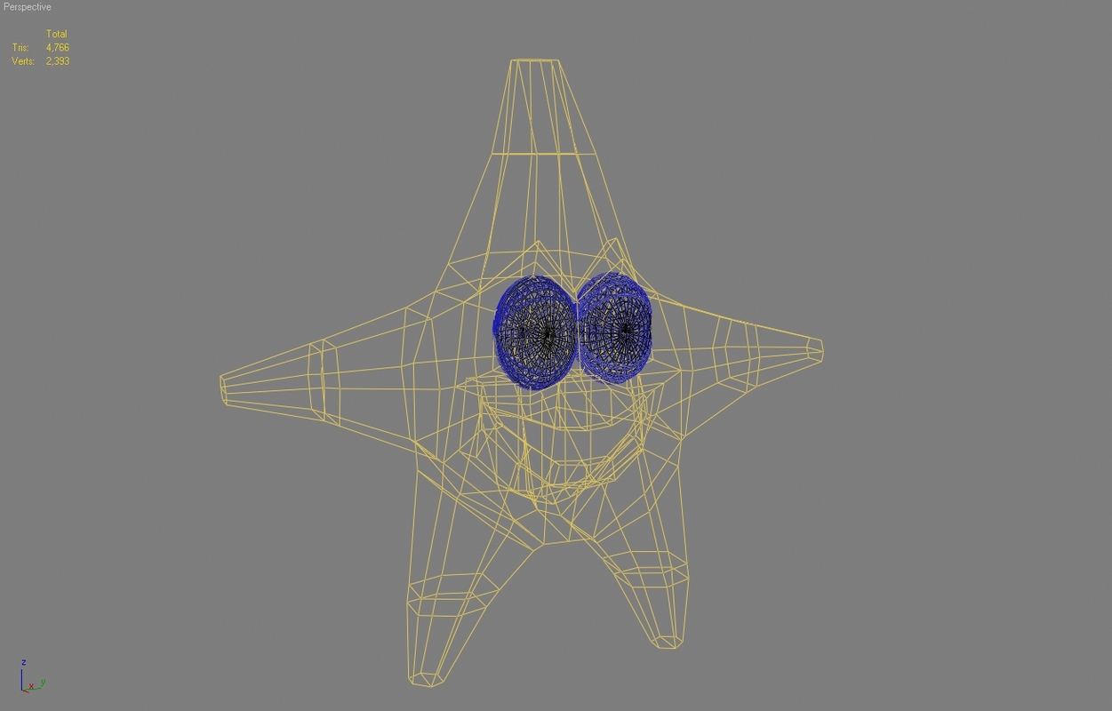 character cartoon star 3d model