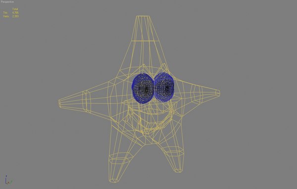 character cartoon star 3d model