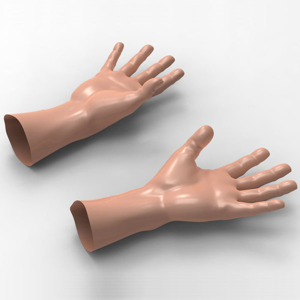 3d human male feet hand model