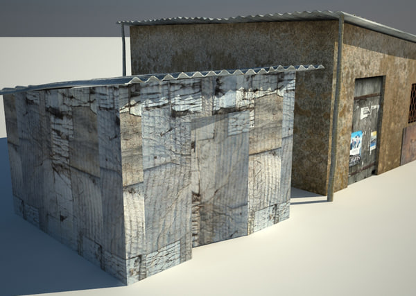 3d slum house model