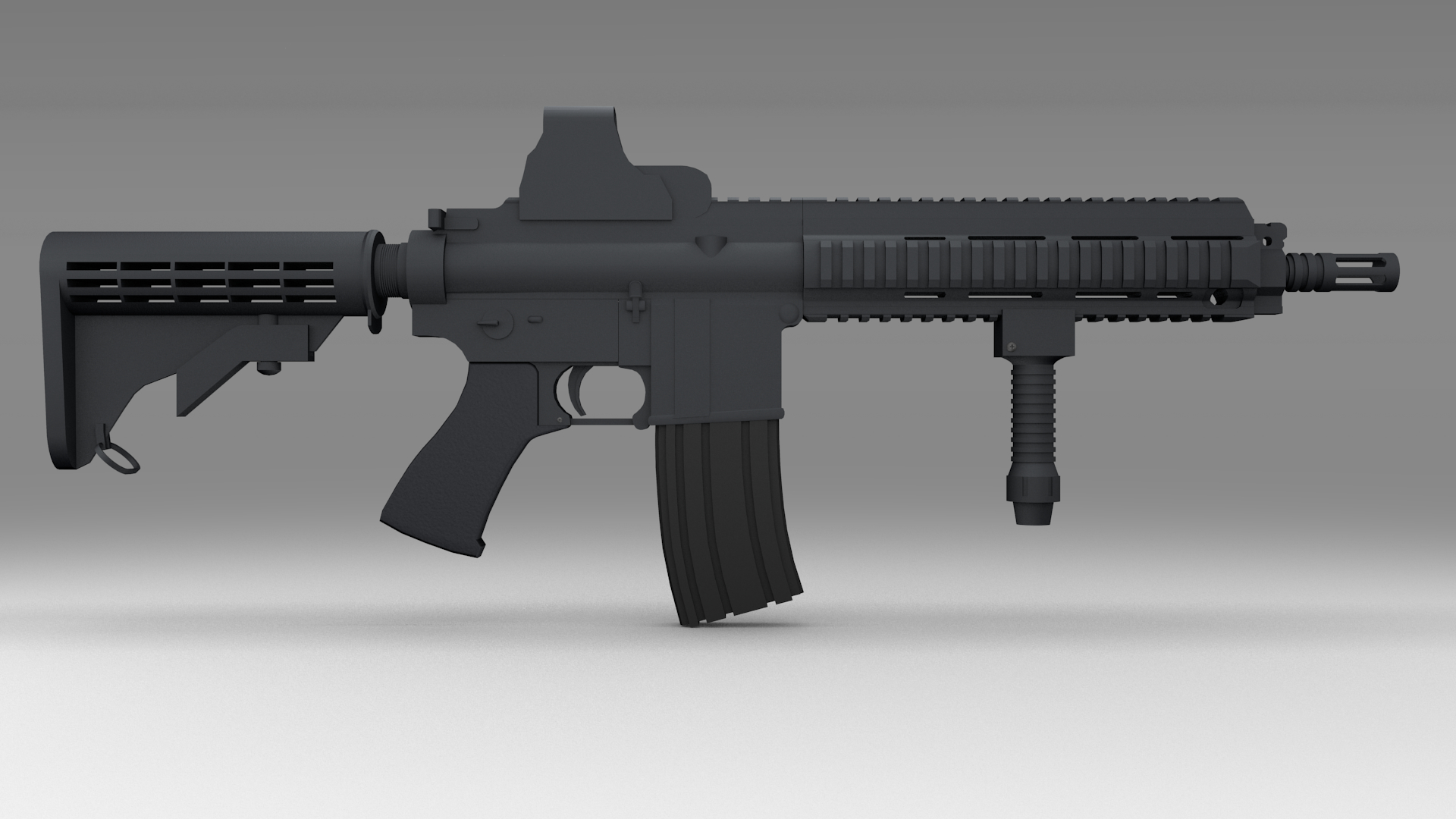 3d model m416 assault rifle