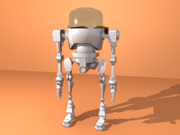 robot bot 3d obj