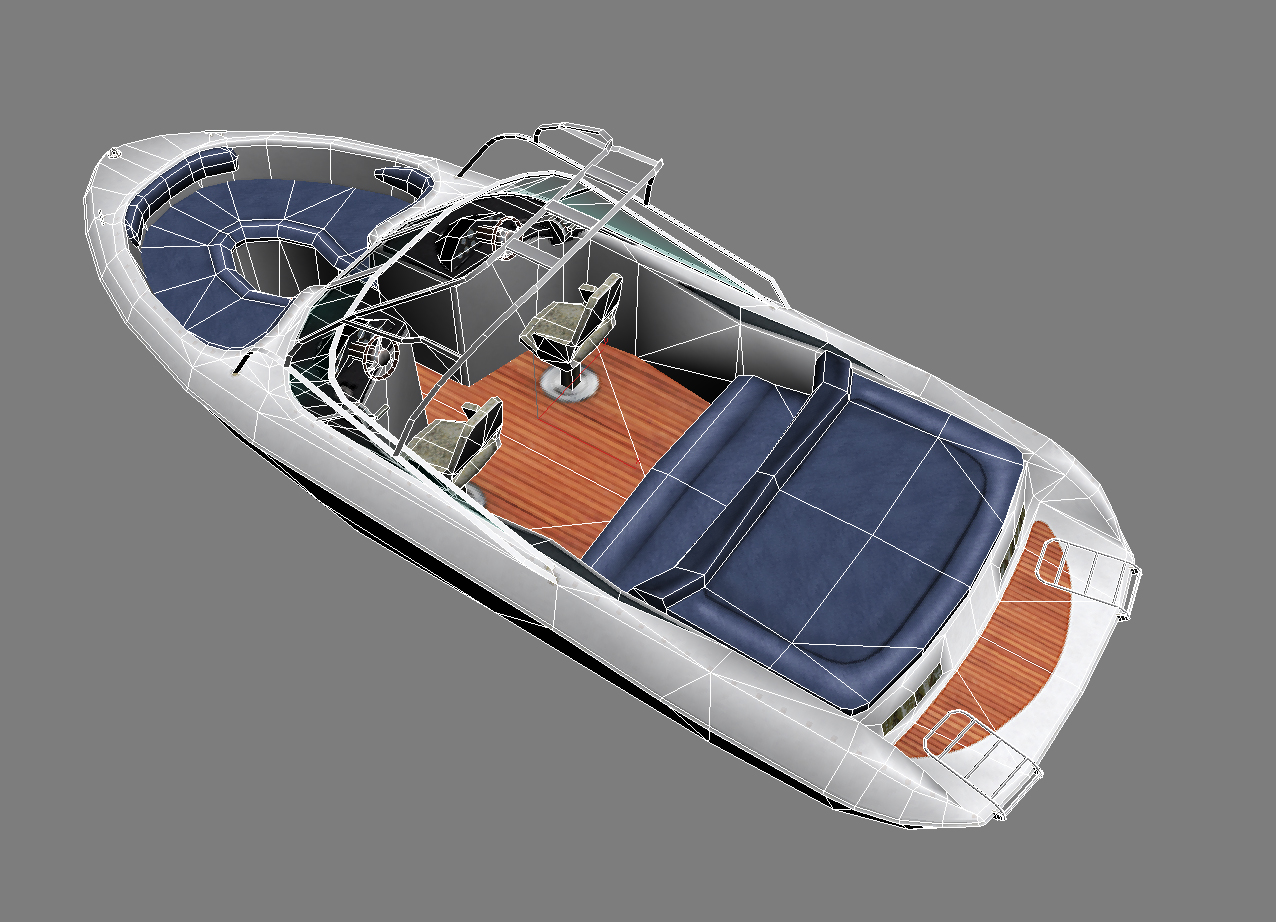 3d model motor boat