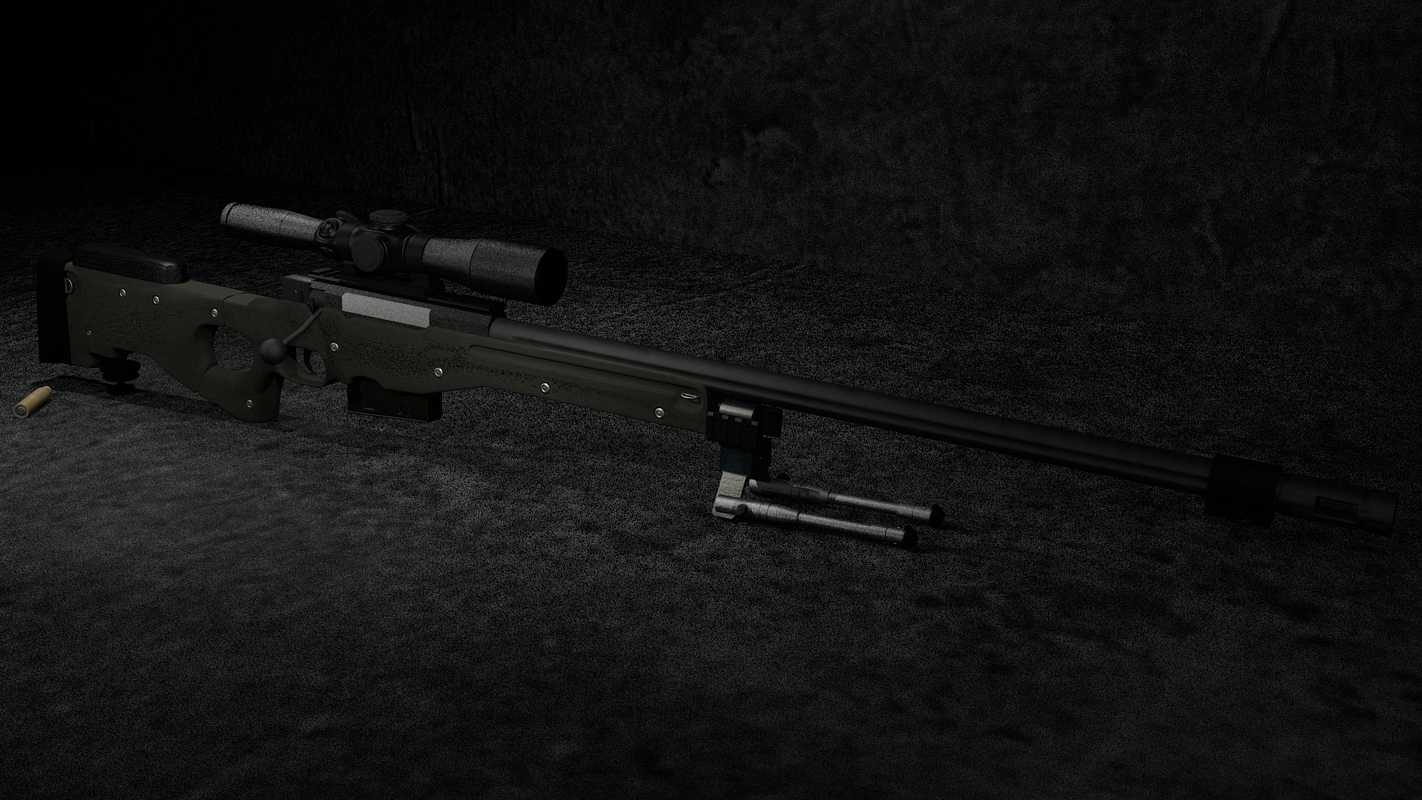 高Poly-L96a1 AWM-F狙击步枪3D模型 - TurboSquid 616410