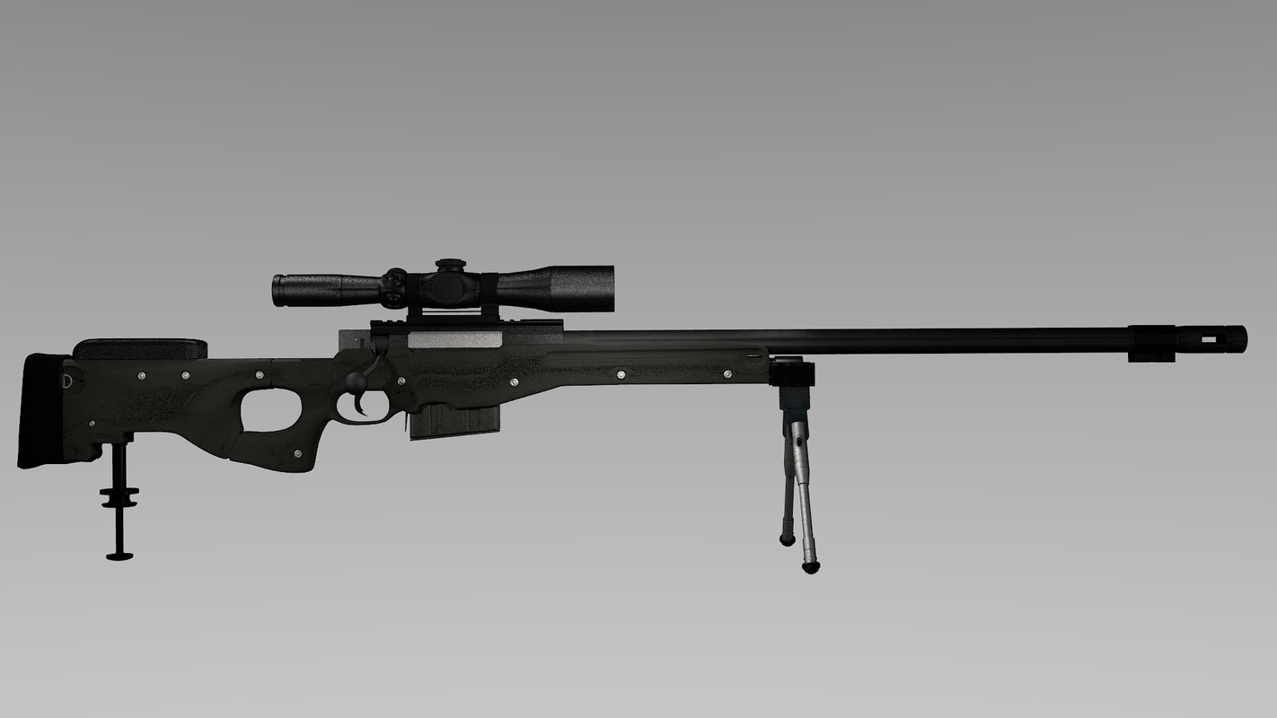 高Poly-L96a1 AWM-F狙击步枪3D模型 - TurboSquid 616410
