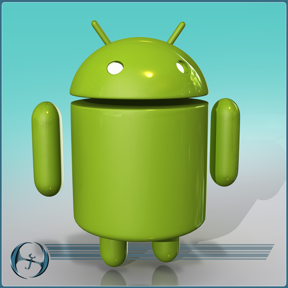 3d model android character cartoon