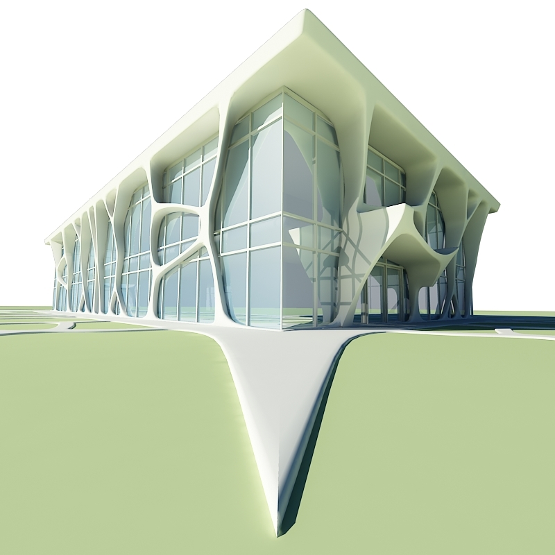 3d modern architectural model