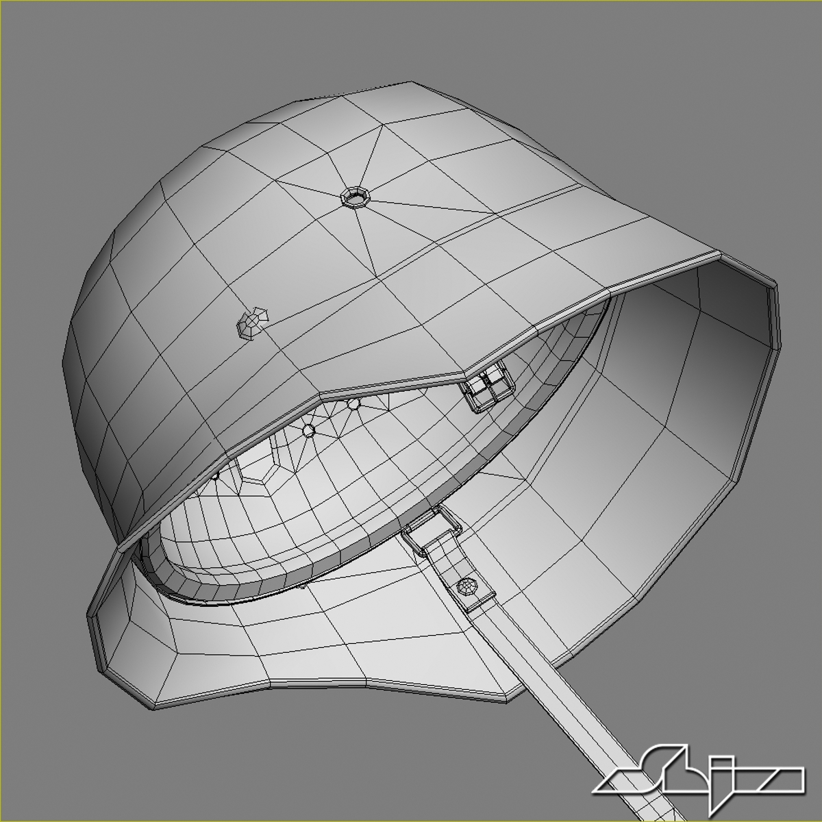 world war 2 german helmet 3d model