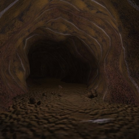 3d scene mars cave