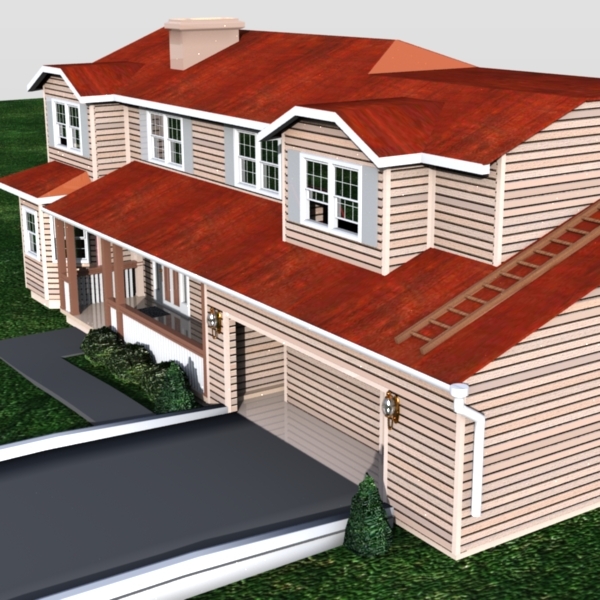 3d model american house