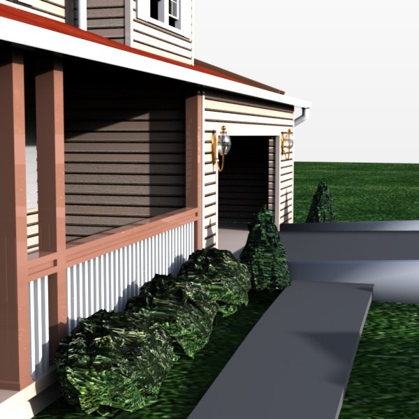 3d model american house
