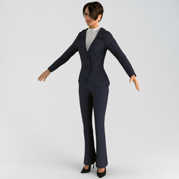 3d max business woman v2