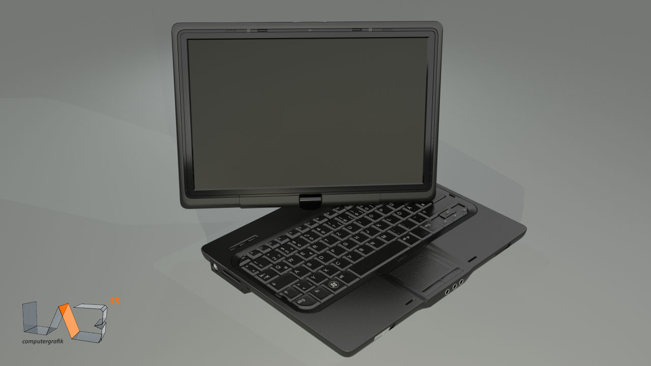 hp touchsmart tx2 3d model