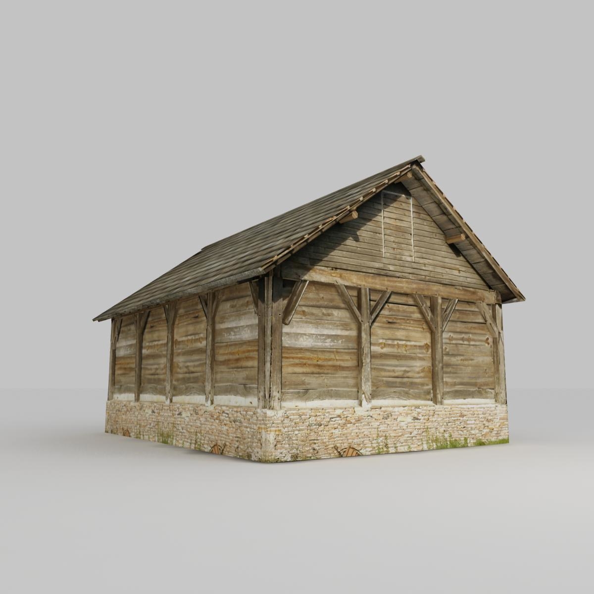 free gen rural stall 3d model