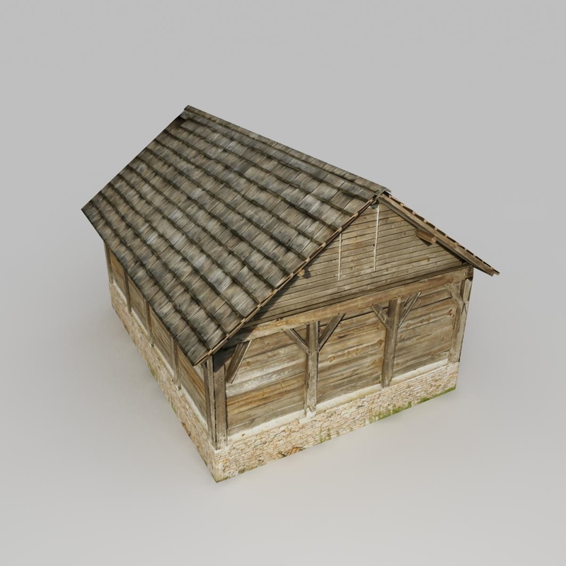 free gen rural stall 3d model