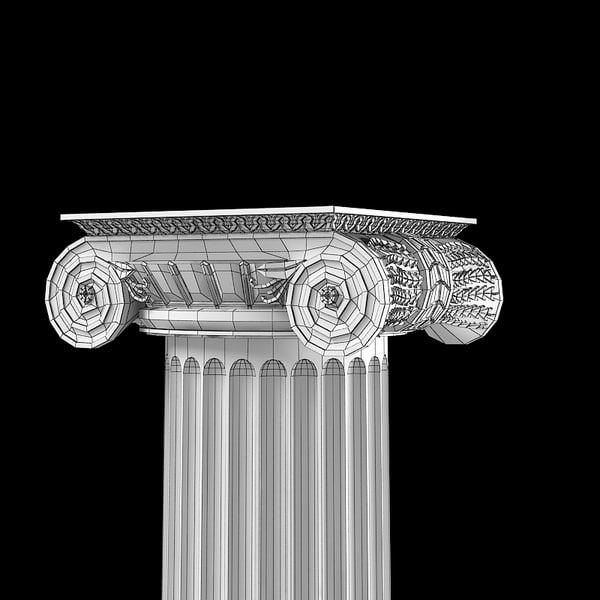 ionic column classic 3d max