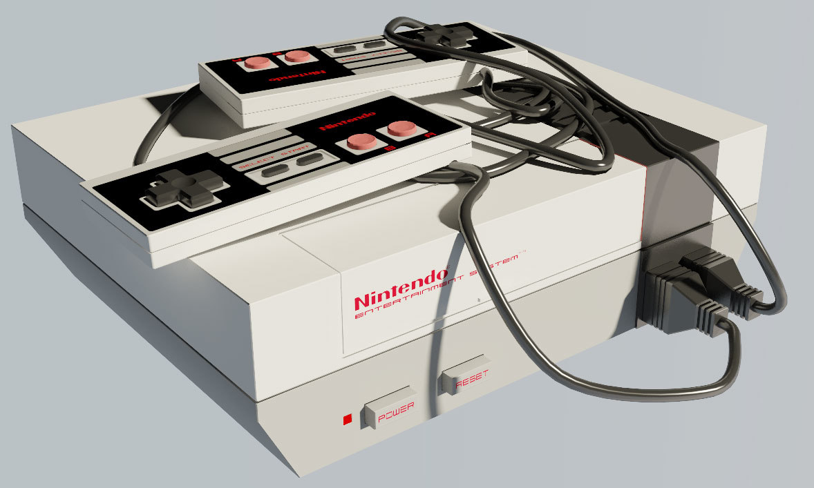 3d model nintendo 8bit console