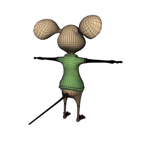cartoon mouse 3d model
