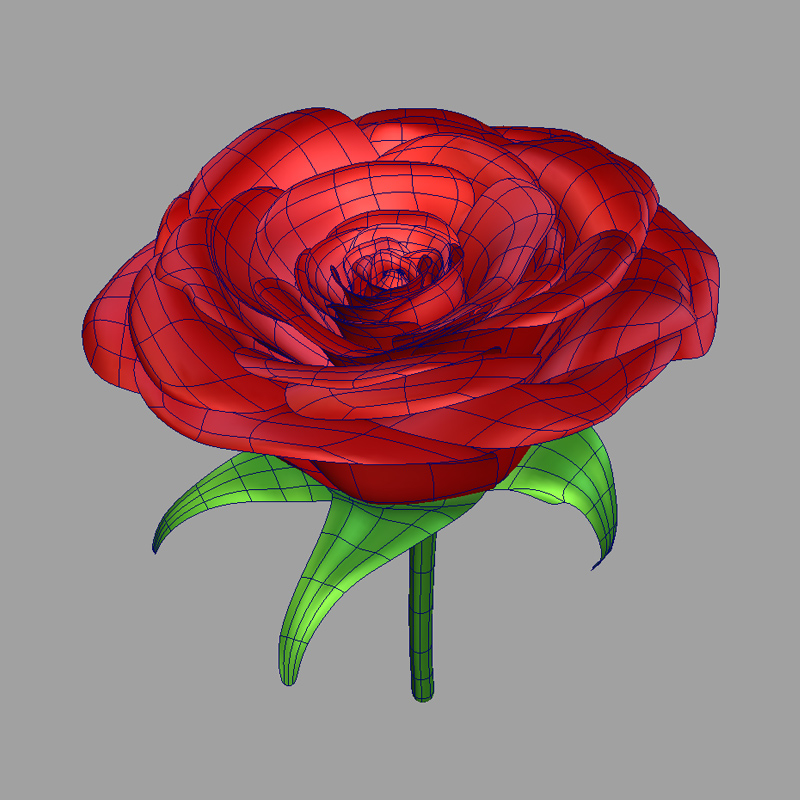 rose modeled 3d max