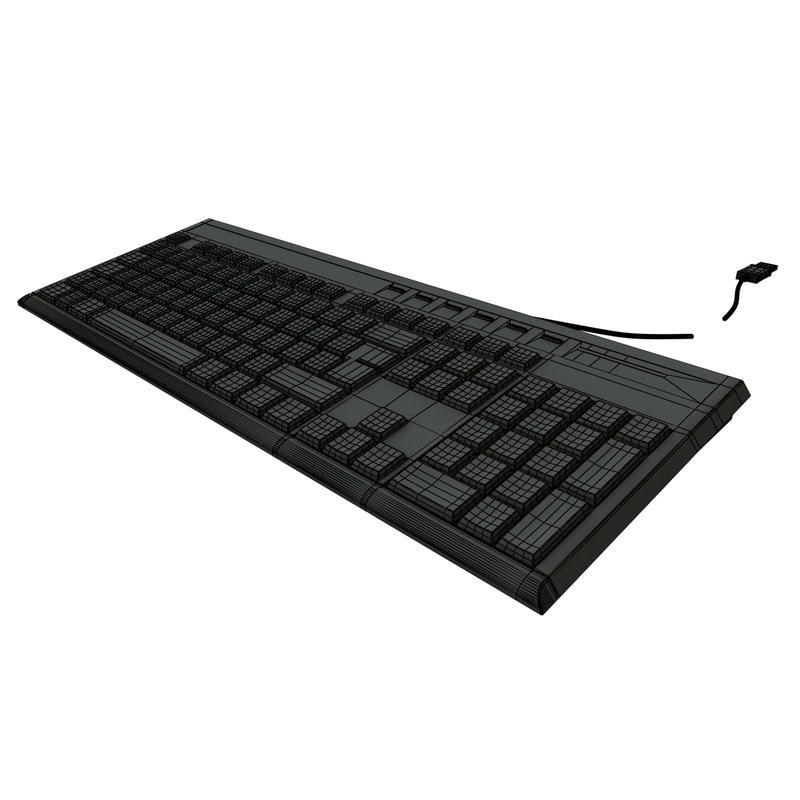 3d model logitech ultrax keyboard
