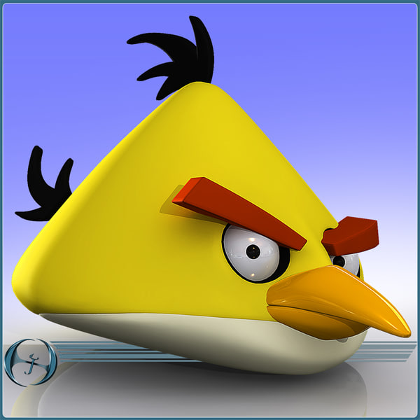 modelo 3d Angry Birds (Amarillo) - TurboSquid 623796