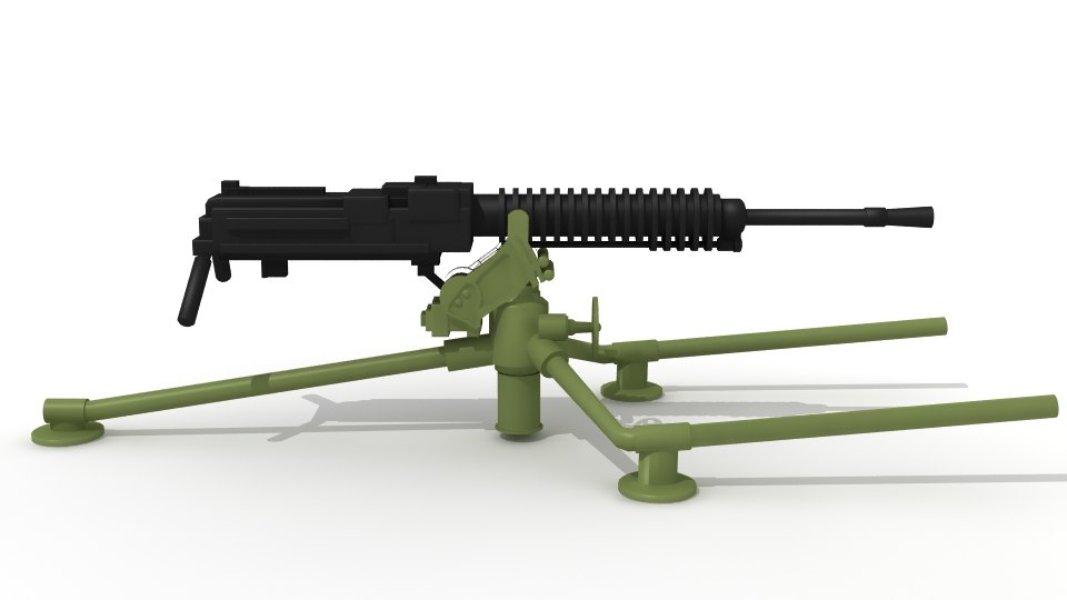 type 92 machine gun 3d obj