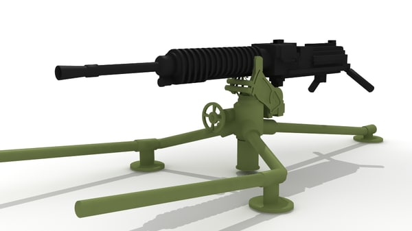 type 92 machine gun 3d obj