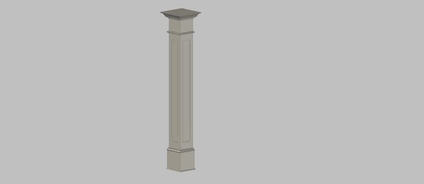 wood column 3d model