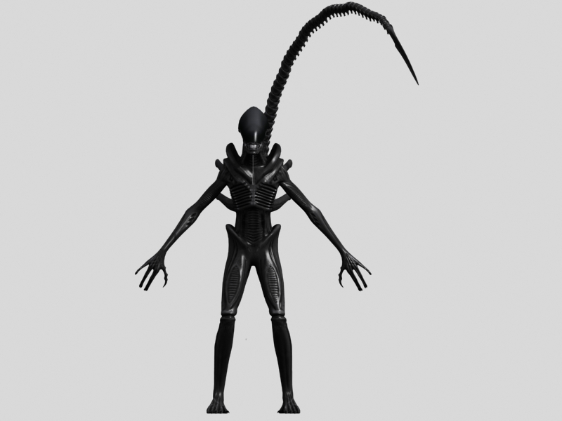 3d rigged xenomorph drone aliens model