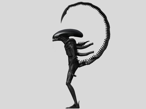 3d rigged xenomorph drone aliens model