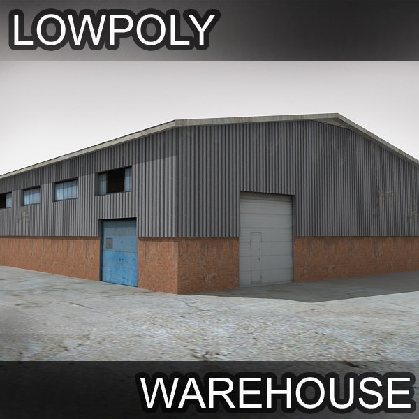 warehouse facility factory 3d model