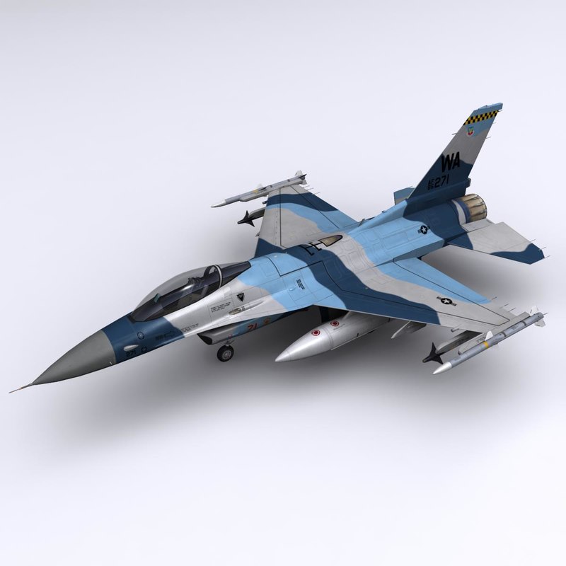 3d model general dynamics f-16 fighting falcon